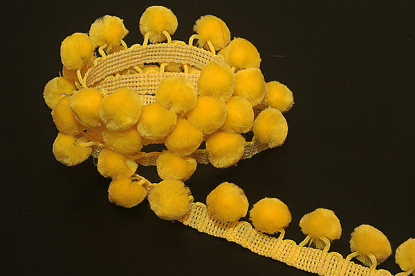 Pom Pom Braid, yellow – Simply Haberdashery